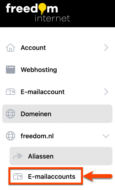 Hoe maak ik een e-mailadres/mailbox aan? | Freedom Helpdesk